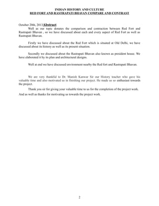 Red fort and rastrapati bhavan compare and comparision | RTF