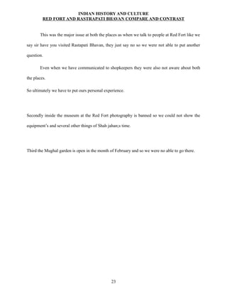 Red fort and rastrapati bhavan compare and comparision | RTF