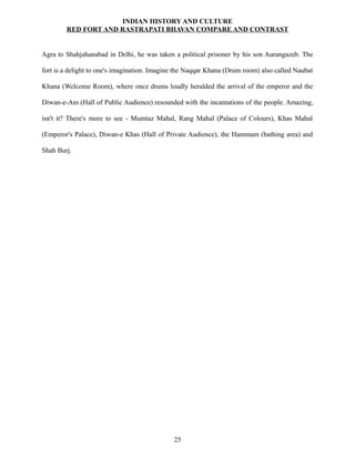 Red fort and rastrapati bhavan compare and comparision | RTF