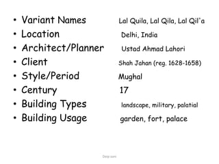 Red fort delhi_deip soni | PPT