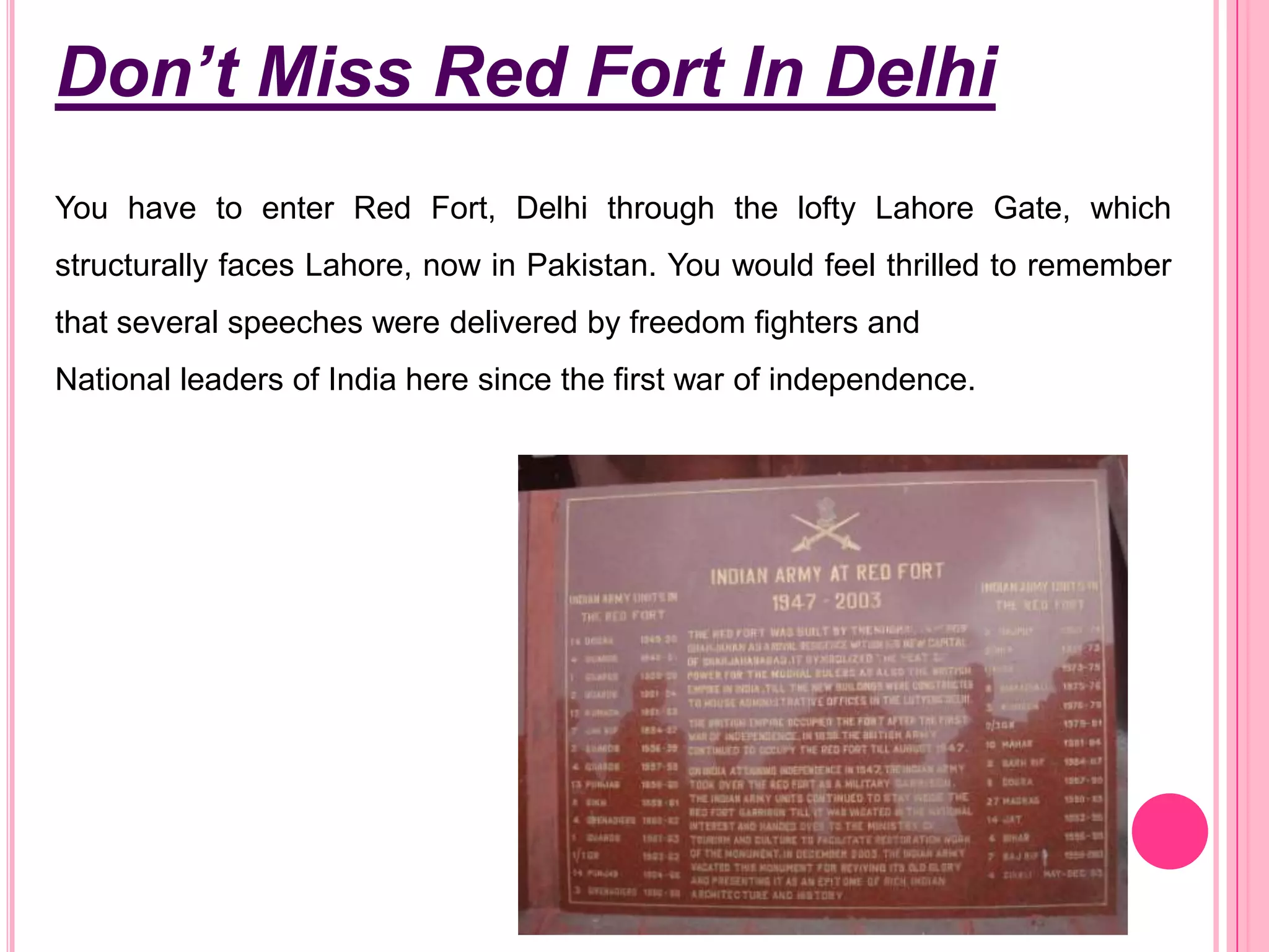 Red fort ppt | PPTX