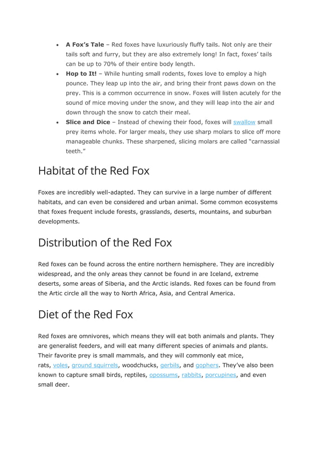 Red fox | PDF
