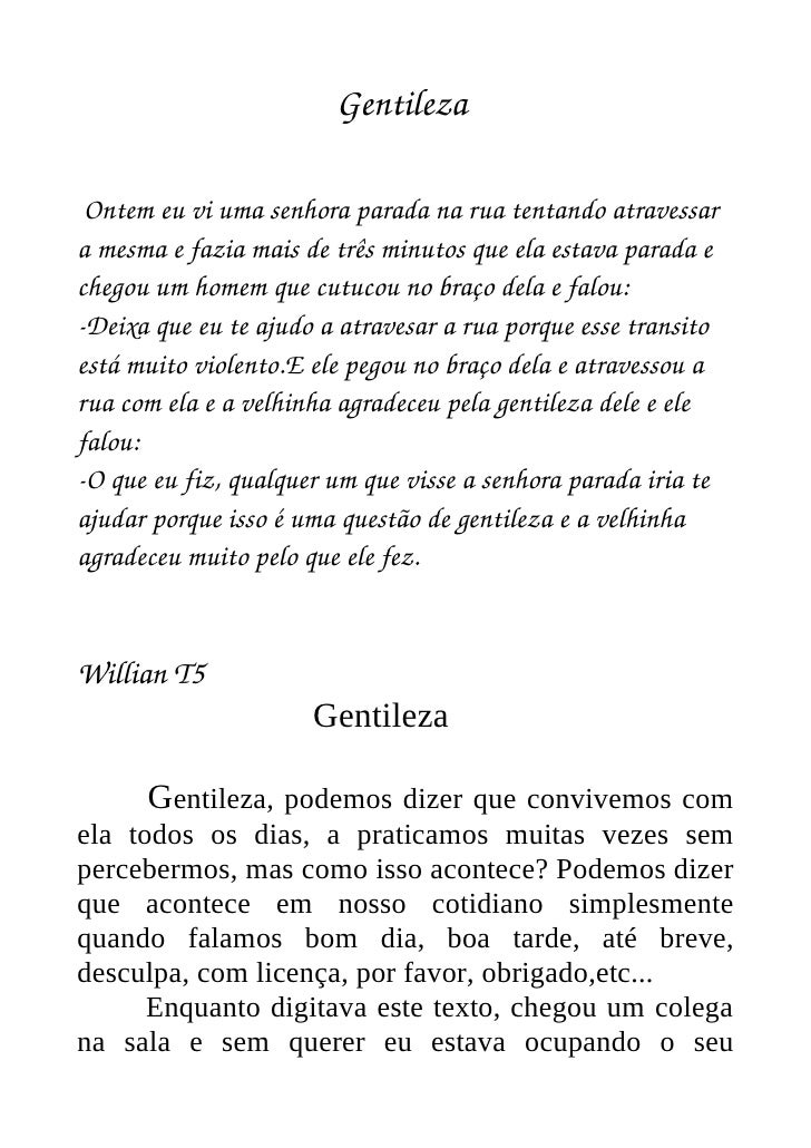 Gentileza, eu pratico! Gentileza, eu pratico!