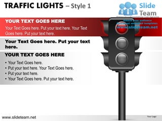 Red green orange stop go traffic highway roadway lights design 1 ...