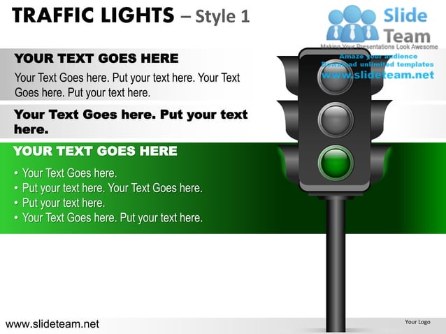 Red green orange stop go traffic highway roadway lights design 1 ...