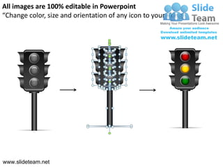 Red green orange stop go traffic highway roadway lights design 1 ...
