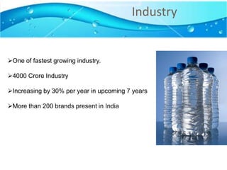 Indian Bottled water industry | PPTX
