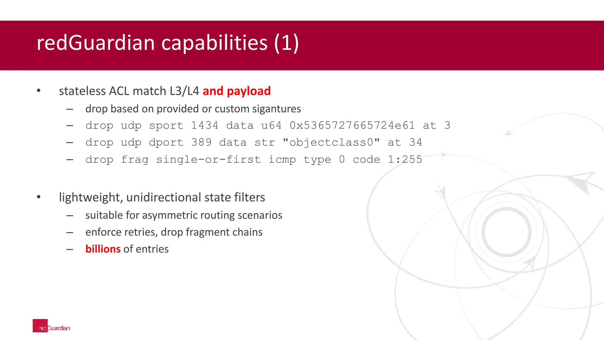 redGuardian DP100 large scale DDoS mitigation solution | PPTX