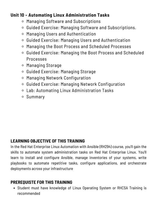 EX294:- RedHat Certified Engineer (RHCE) | PDF