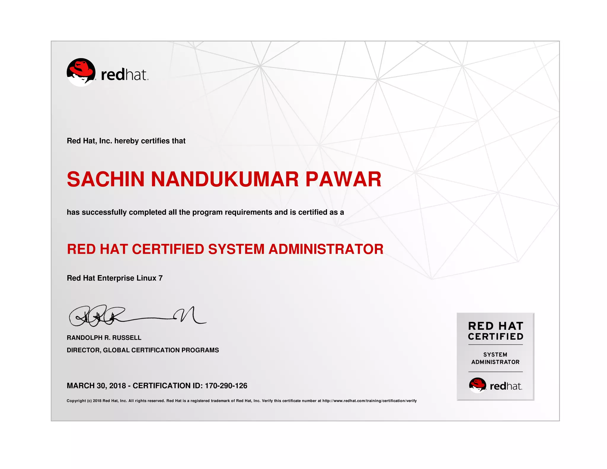 Red Hat Certificate Rhcsa Rhel Sachin Nandukumar Pawar Pdf