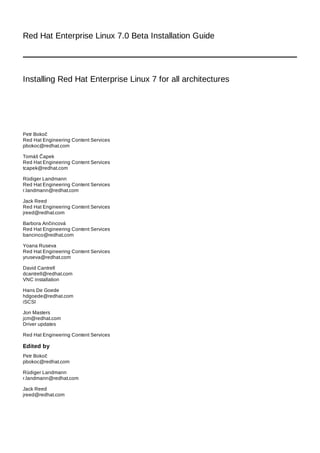 Red Hat Enterprise Linux 7 Beta