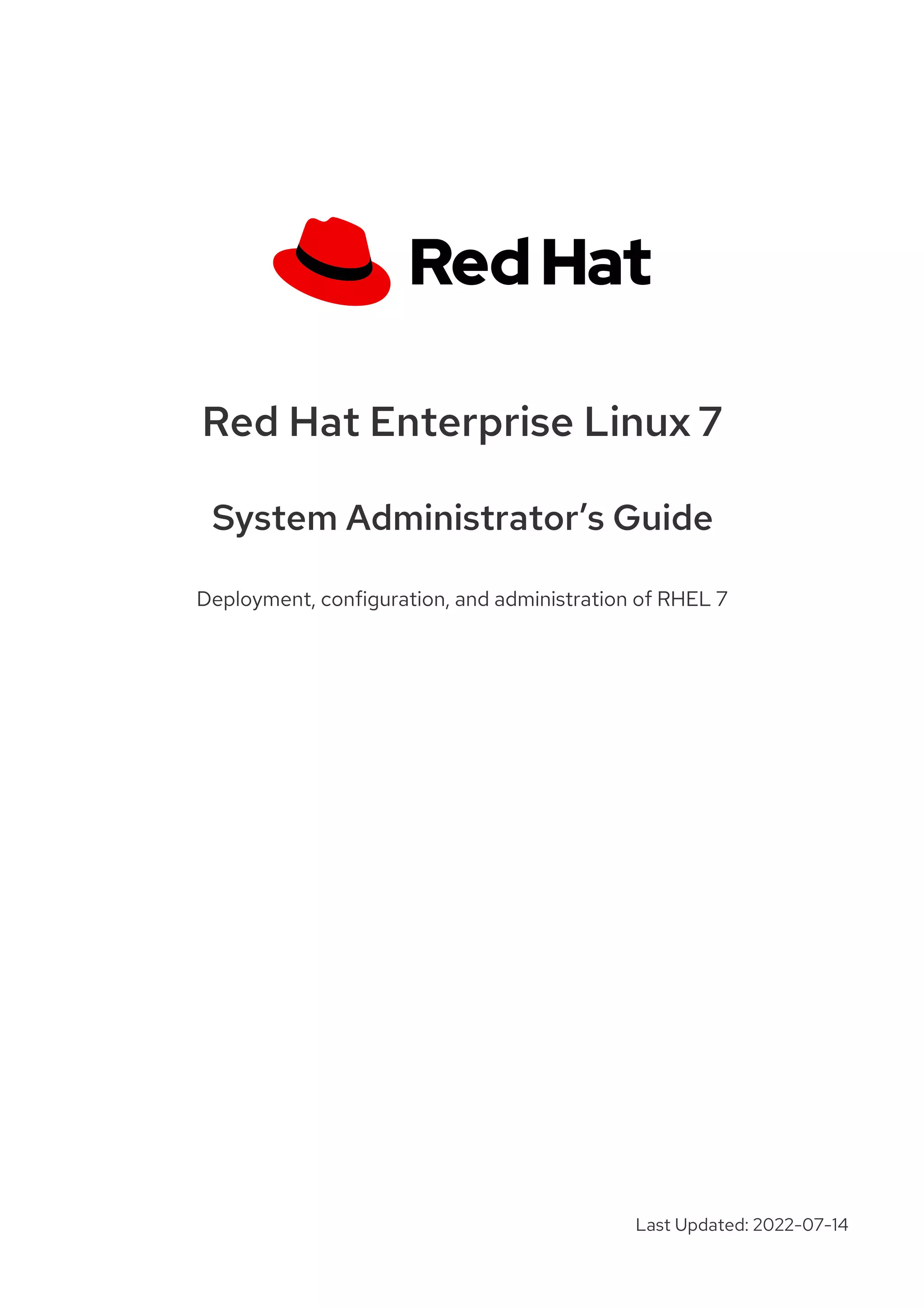 red_hat_enterprise_linux-7-system_administrators_guide-en-us.pdf | Operating Systems | Computer ...