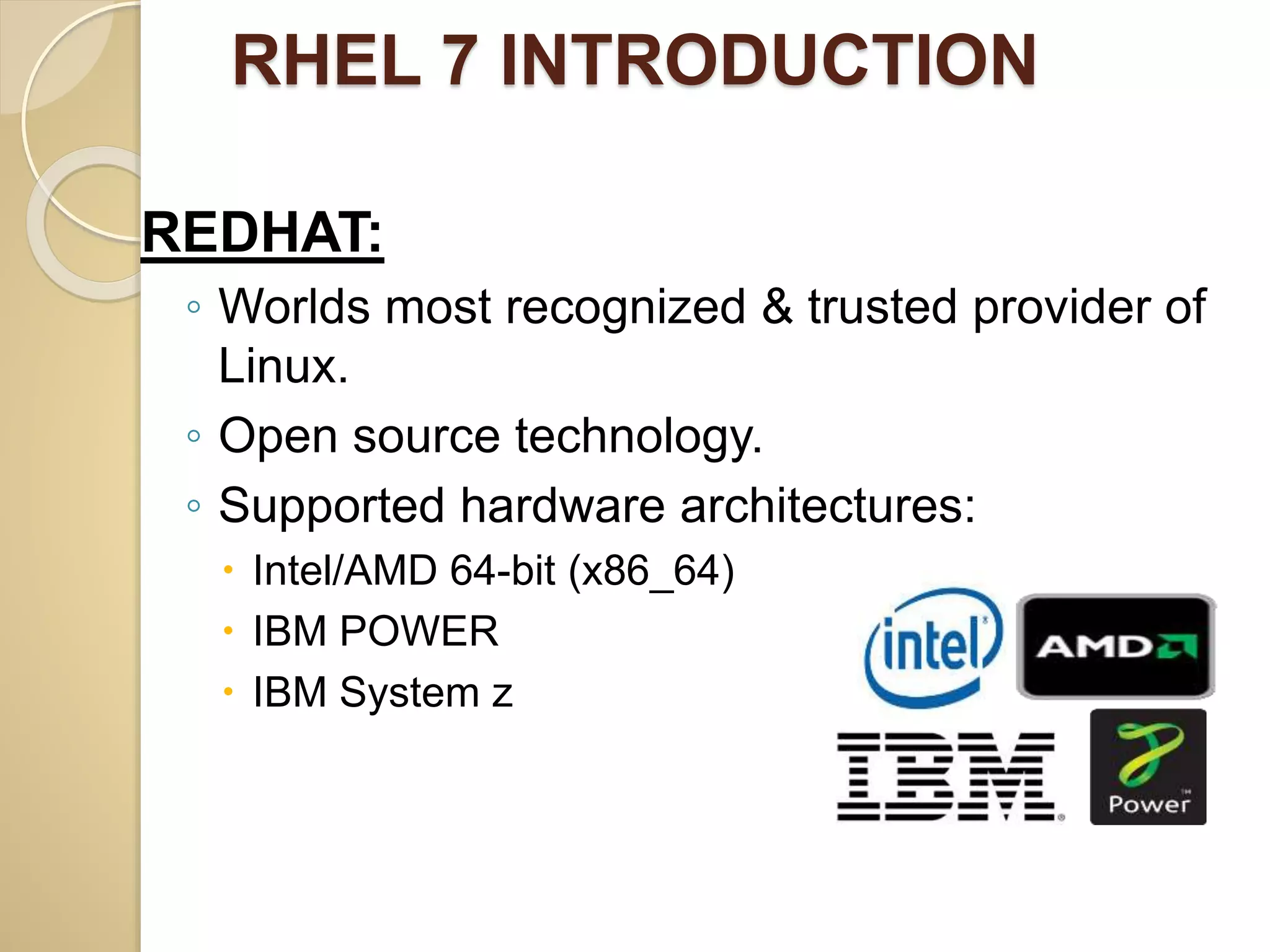 Red hat enterprise linux 7 (rhel 7) | PPTX