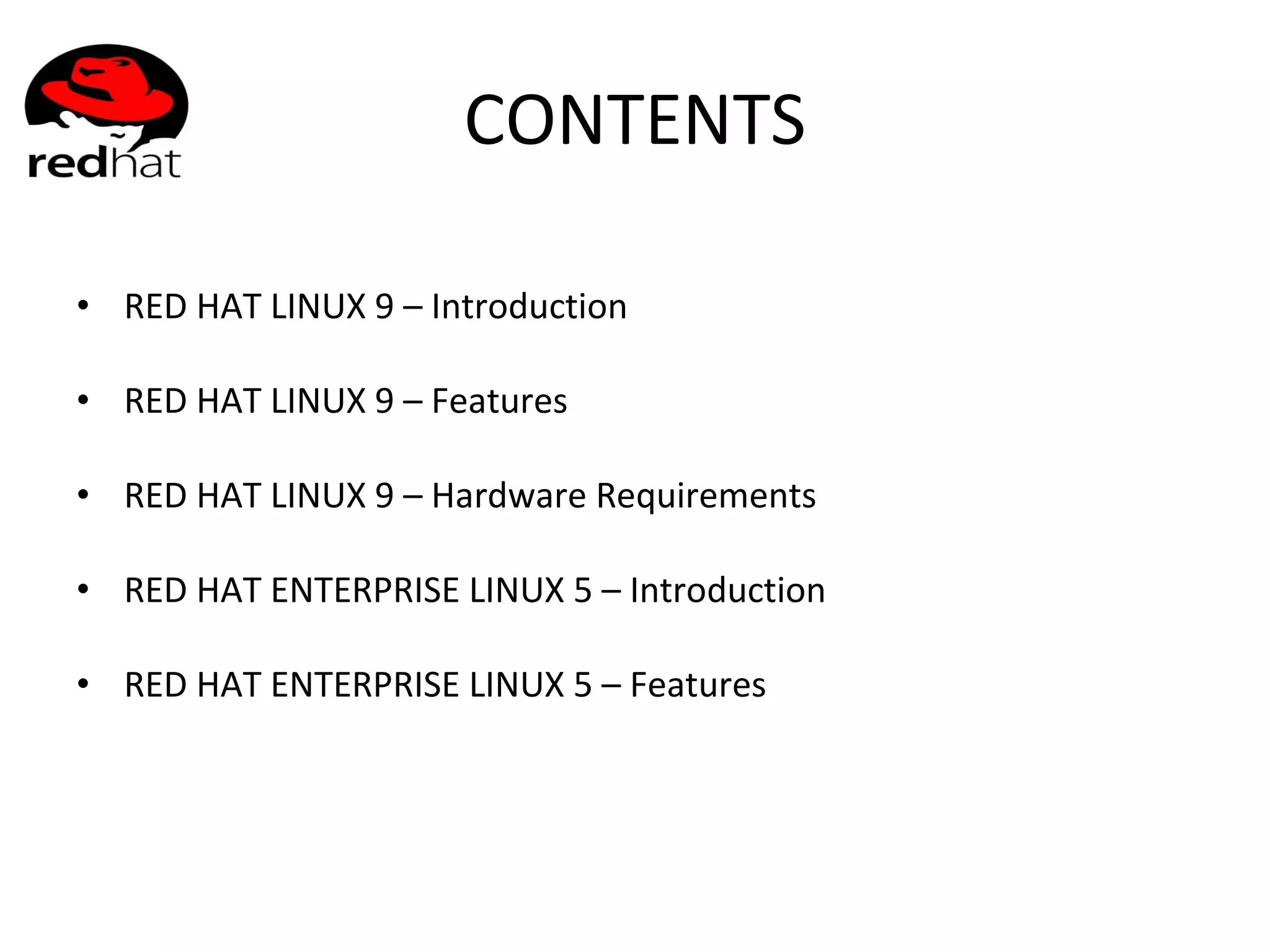 Red hat linux 9 ppt2003 | PPT