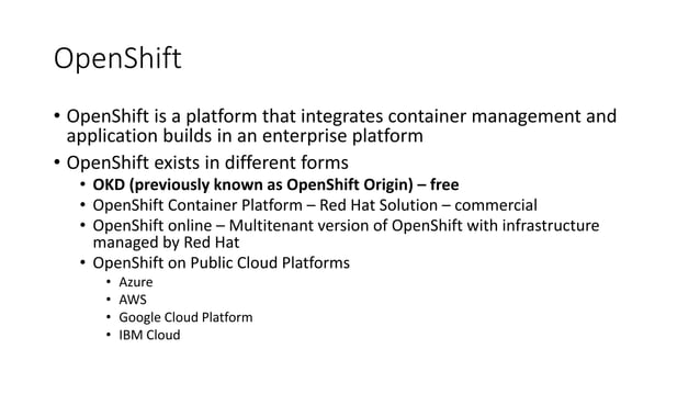 Red Hat Openshift Fundamentals.pptx | Cloud Computing | Internet