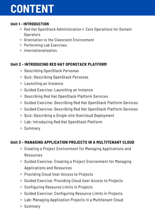 EX210: Red Hat OpenStack Training (CL110 & CL210) | PDF