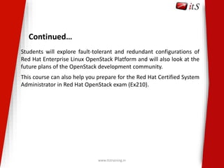 Redhat open stack administration(cl210) | PPT