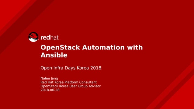 [Red Hat] OpenStack Automation with Ansible | PPT