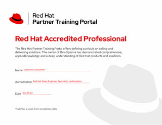 Red Hat Training Partner Logo