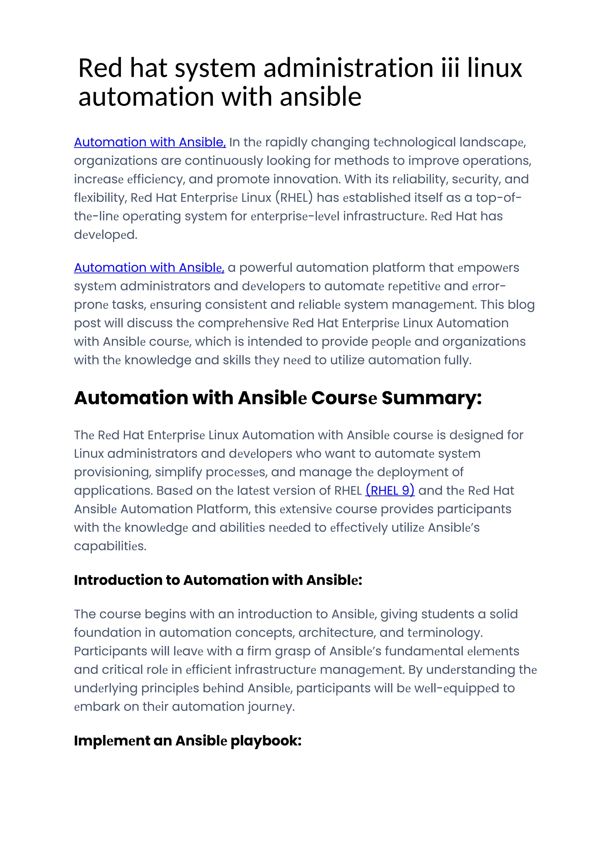 red hat system administration iii linux automation with ansible.pdf