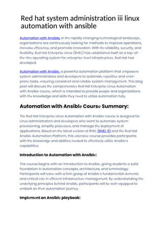 red hat system administration iii linux automation with ansible.pdf