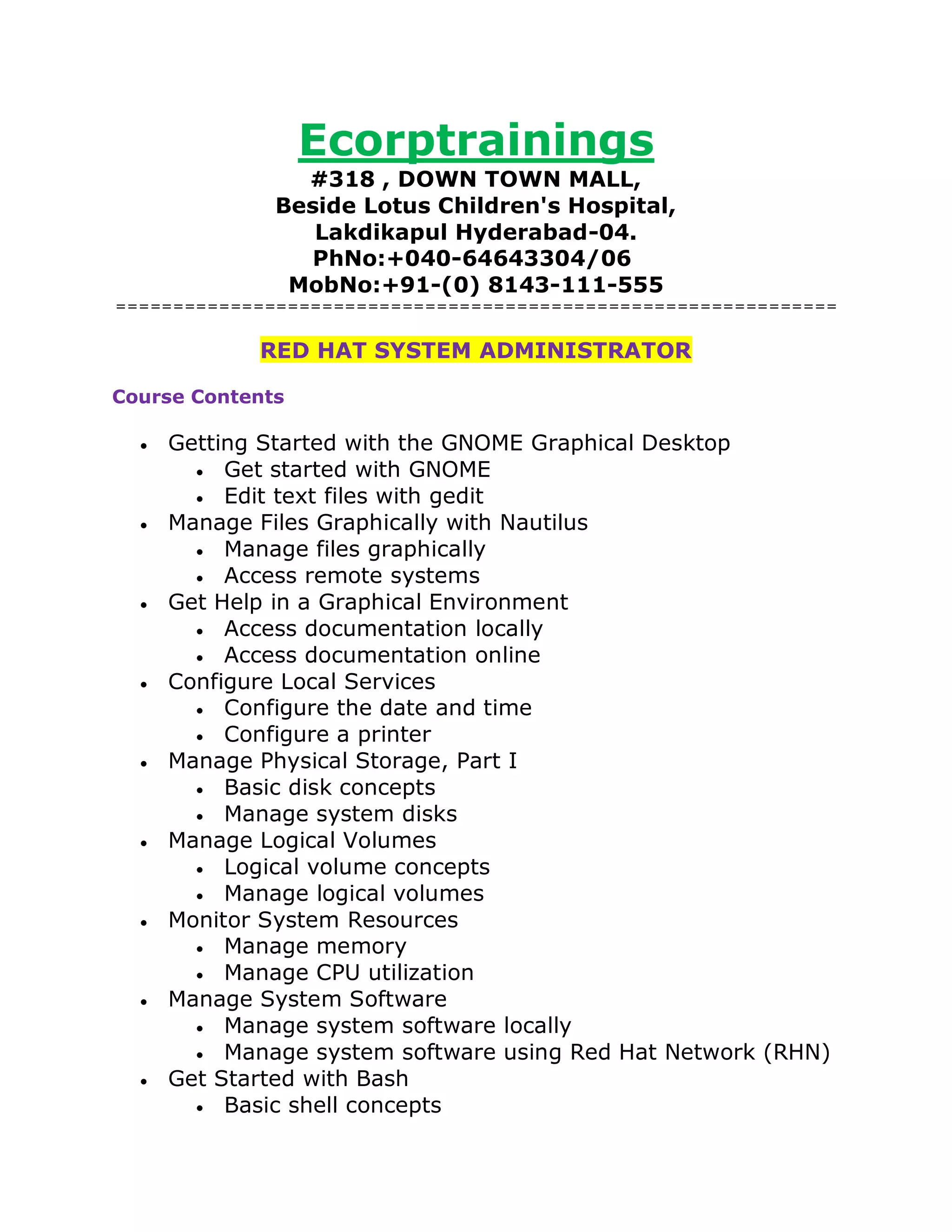 Redhatsystemadministrator | PDF | Operating Systems | Computer Software and Applications