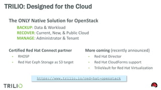 Trilio for Red Hat OpenStack: The Missing Link for Cloud-Native Data ...