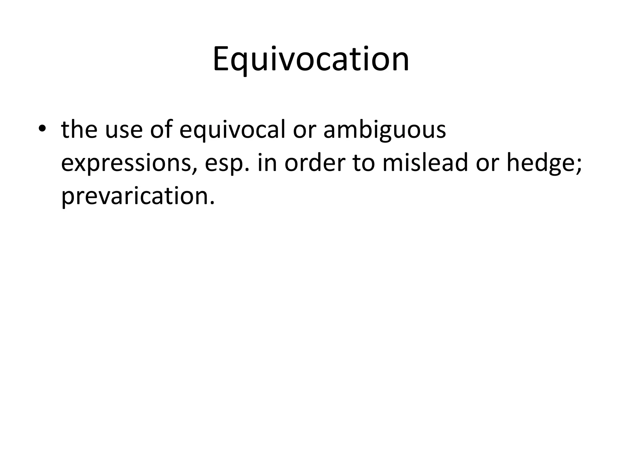 Red herring and equivocation | PPTX