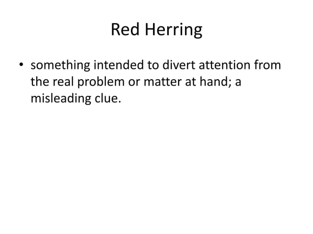 Red herring and equivocation | PPTX