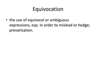 Red herring and equivocation | PPTX