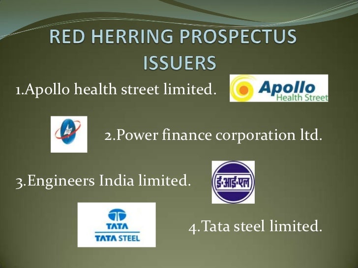 Red herring prospectus