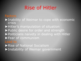 RISE OF HITLER | PPTX