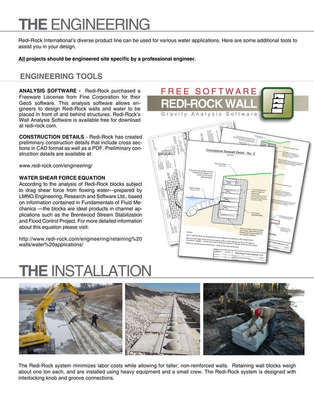 Redi-Rock Water Applications Brochure - Eagle West Precast | PDF
