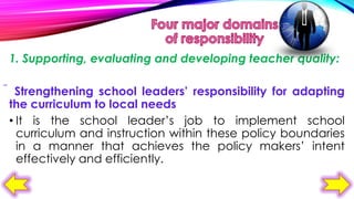 Redifining school leadership responsibilities | PPTX