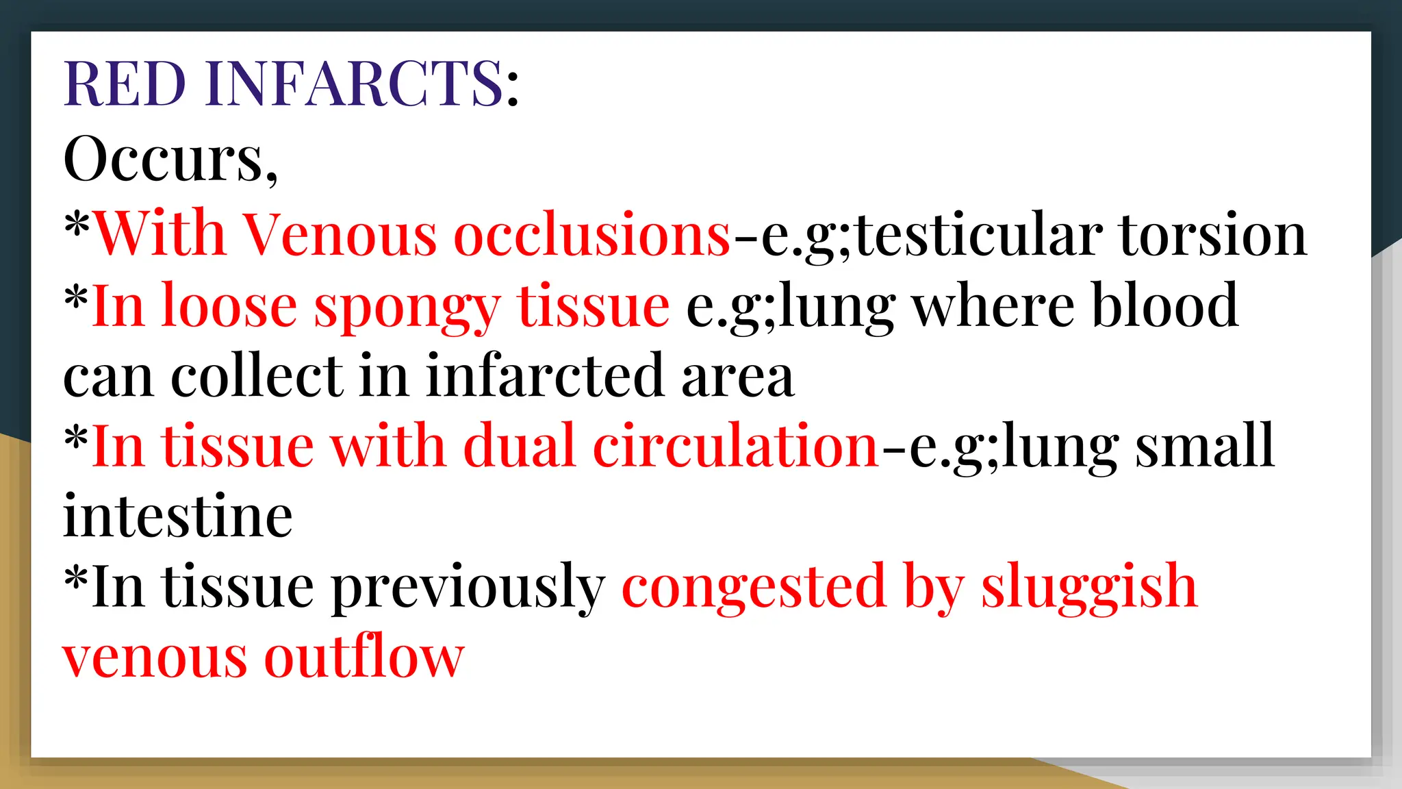 RED INFARCTS powerpoint presentation basics | PPTX