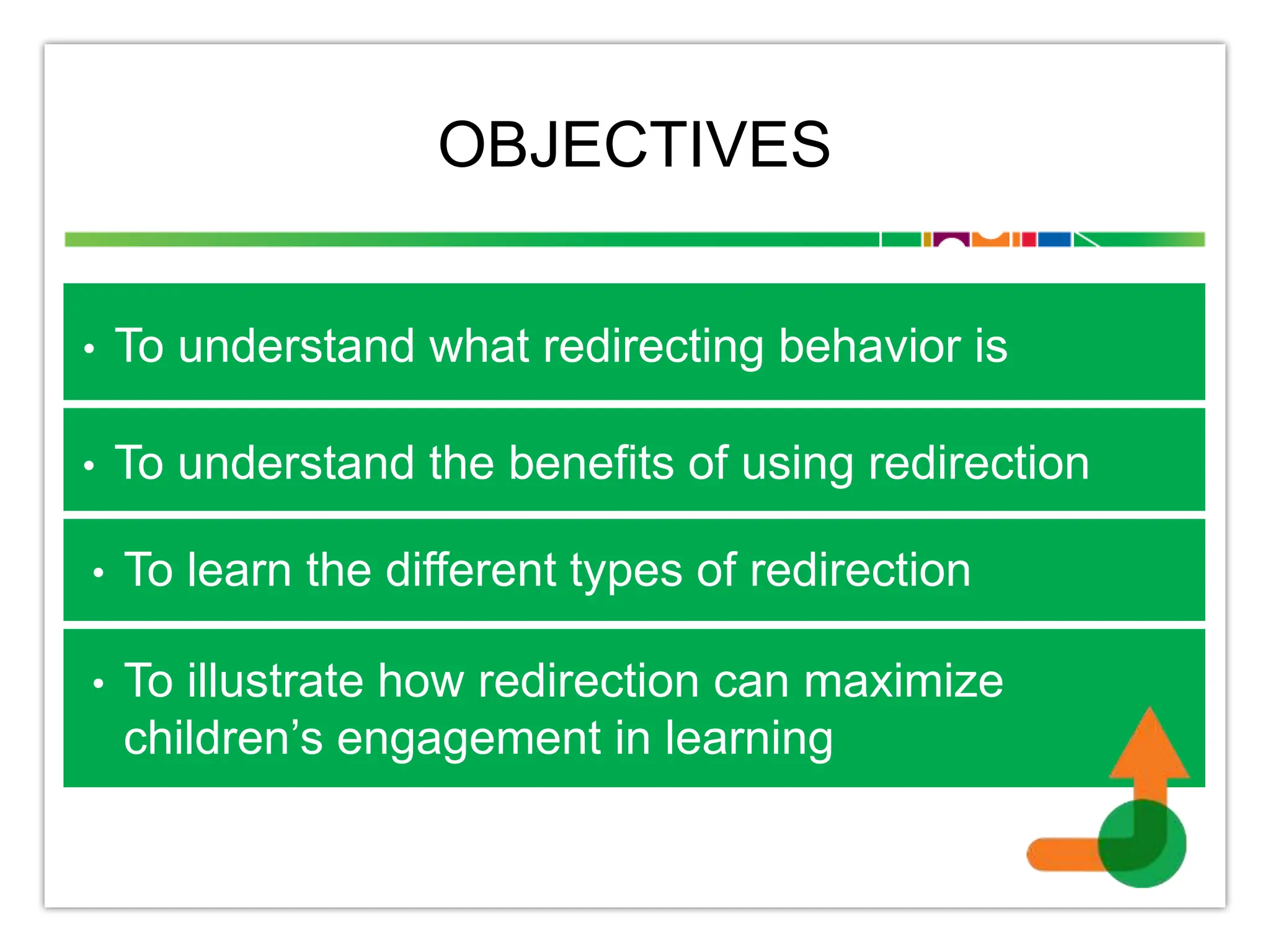 Redirecting behavior presentation for childcare centers | PPTX