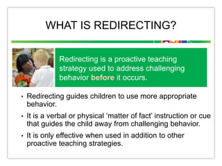 Redirecting behavior presentation for childcare centers | PPTX