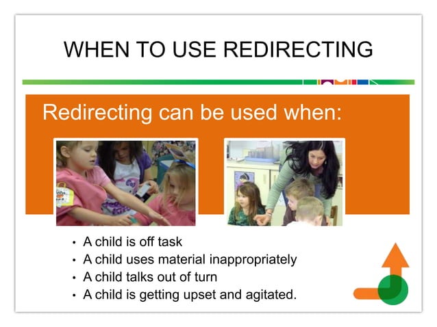 Redirecting behavior presentation for childcare centers | PPTX