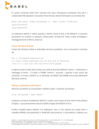 Ridirezionamento di I/O con Bash: un breve approfondimento | PDF