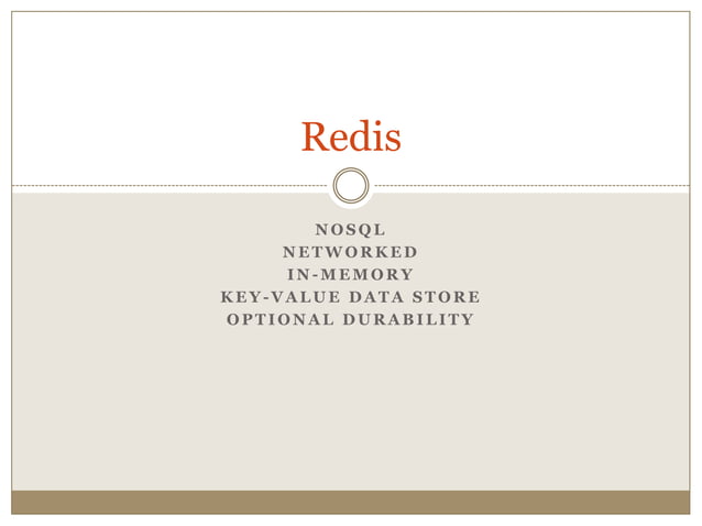 Lightning Talk - Redis | PPT