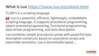 Redis Lua Scripts | PPT