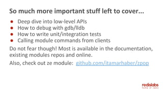 Redis Modules API - an introduction | PDF