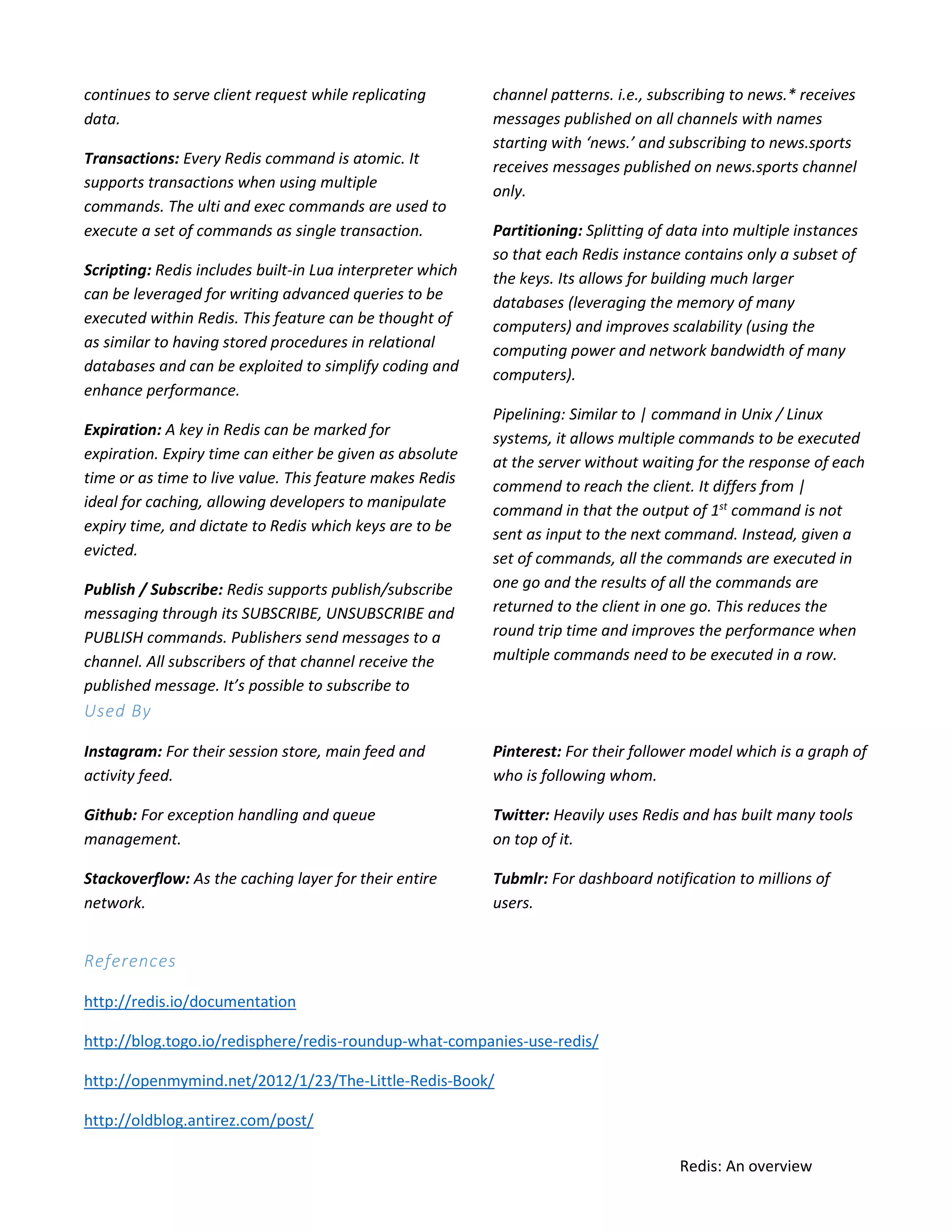 Redis overview | PDF