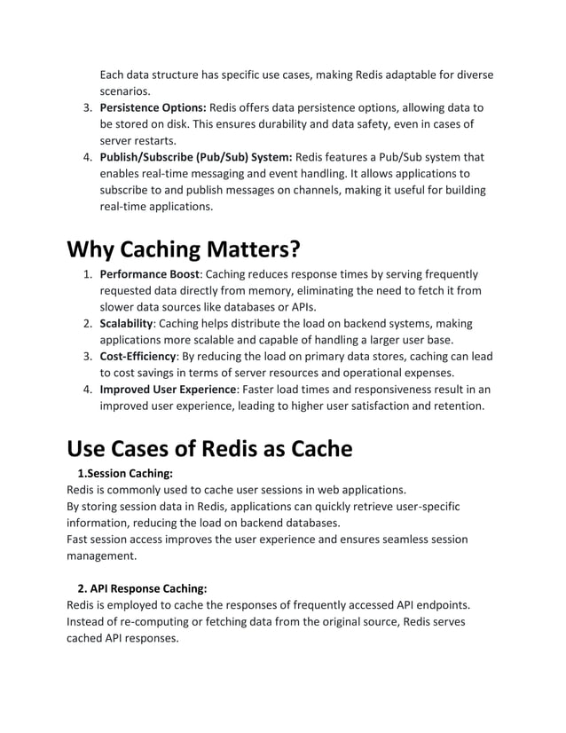 Redis as a Cache Boosting Performance and Scalability | PDF Redis as a Cache Boosting Performance and Scalability | PDF