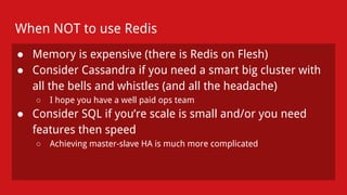 Redis as a Main Database, Scaling and HA | PDF | Databases | Computer ...