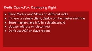 Redis as a Main Database, Scaling and HA | PDF | Databases | Computer Software and Applications
