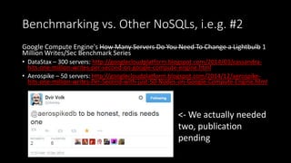 Benchmarking Redis by itself and versus other NoSQL databases | PPT