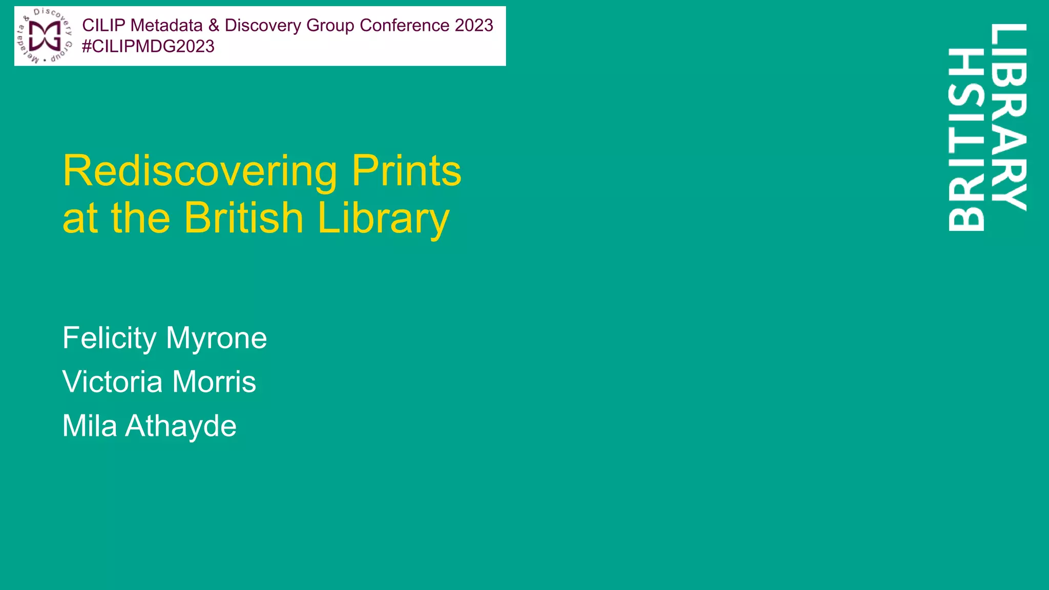 Rediscovering prints at the British Library / Felicity Myrone, Mila ...