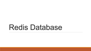 Redis database | PPT