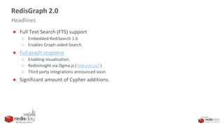 RedisGraph 2.0 by Pieter Cailliau - Redis Day Bangalore 2020 | PPT | Free Download